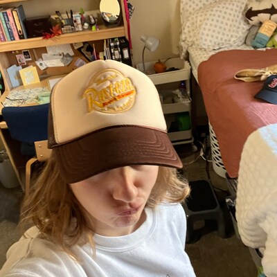 RUSTEZE Custom Trucker Adjustable Cap Disney Cars Hat Red Hat Lightning ...