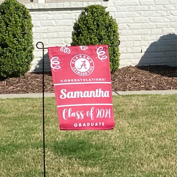 Custom Graduation Flag, Graduate Yard Sign, College Grad Flag, College ...