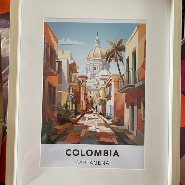Colombia Poster Cartagena Print Colombia Travel Print Wall Art ...