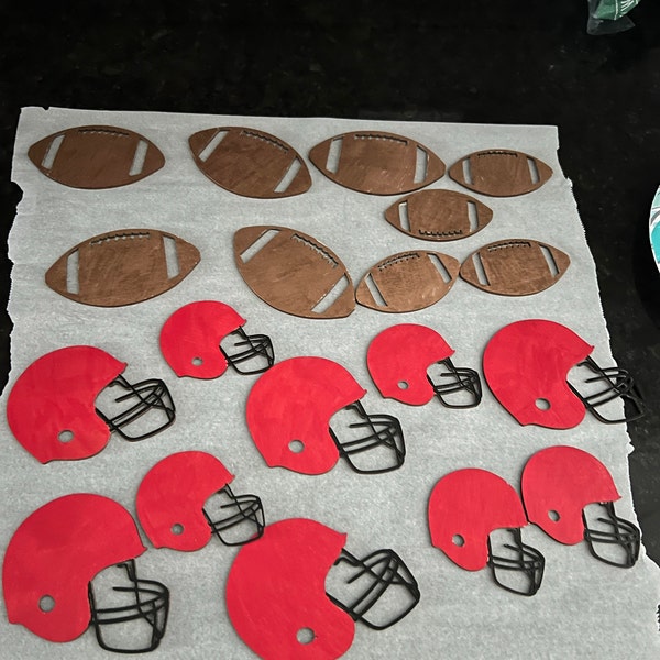 Football Helmet -multiple Sizes- Wood Cutout Craft Supply-sanded - - Etsy
