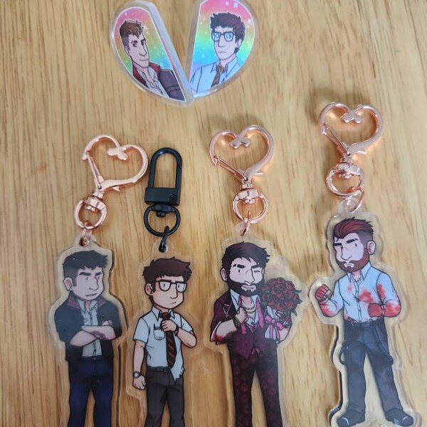 Catboy Glass Joe & Great Tiger - Punch-out!! Acrylic Charms - Etsy