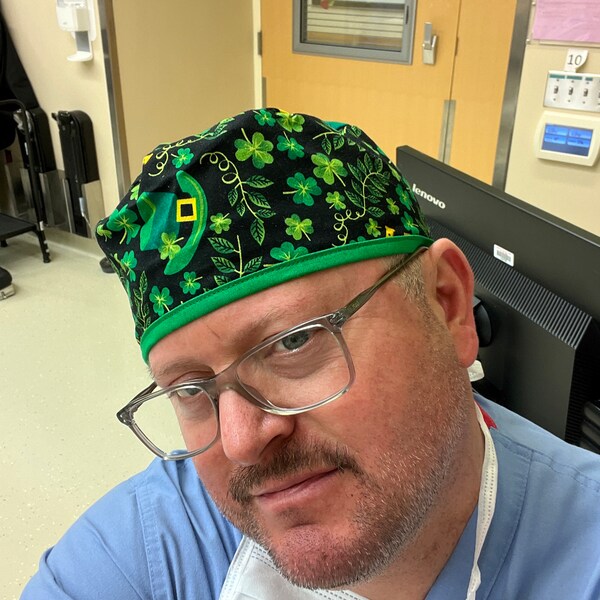 Travel Pattern Surgical Scrub Cap, Paper Plane Scrub Cap, License Plate ...