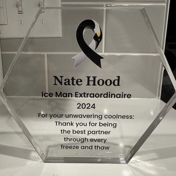 Hexagon Acrylic Trophy With Wood Base / Science Award / STEM Award ...