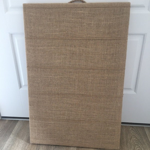 PHOTO or Message PEG & Push PIN Hessian Board / Rustic Burlap Polaroid ...