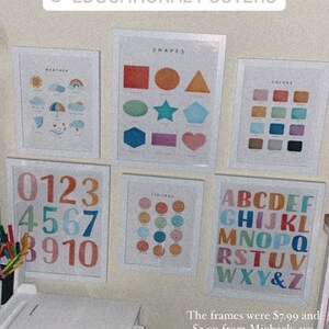 Set of Educational Posters 8 Homeschool Prints Montessori - Etsy