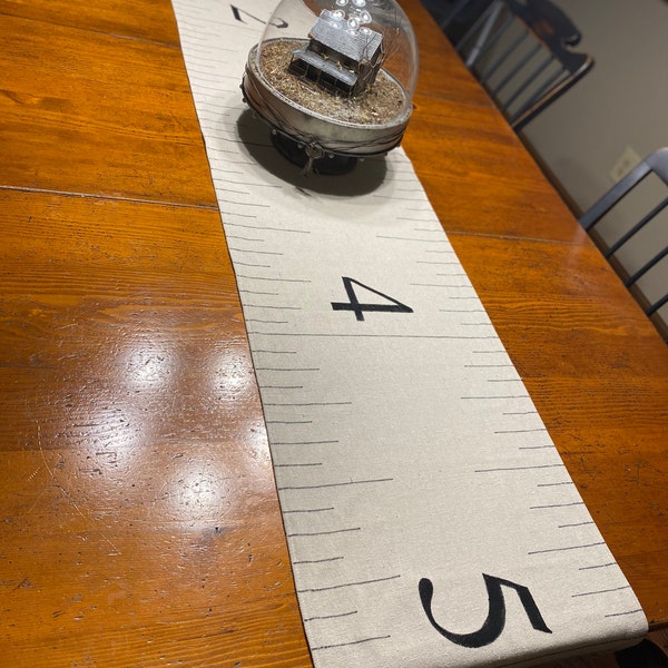 Painter's Drop Cloth Canvas Ruler Table Runner 96" - Etsy