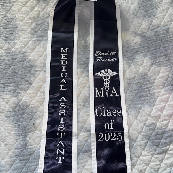 Social Work/msw Personalized Embroidered Graduation Stole - Etsy