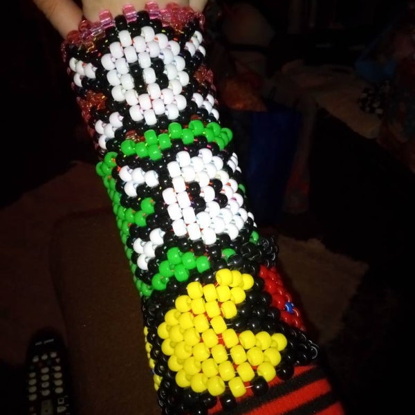 Scene Skull Kandi Cuff - Etsy