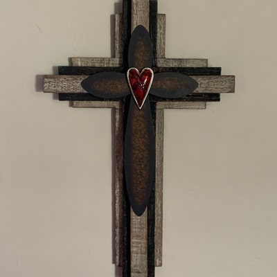 CROSS Metal Cross Turquoise Blue Blue Cross Wall Cross - Etsy