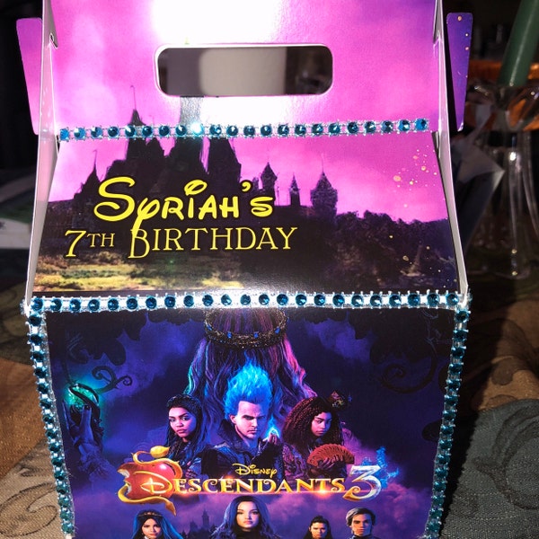 Decendants 3 Party, Personalized Gable Favor Boxes, Pack of 8 - Etsy
