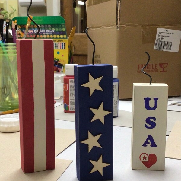Firecrackers- Set of 3- Fireworks Decor- 4th of July Decor ...