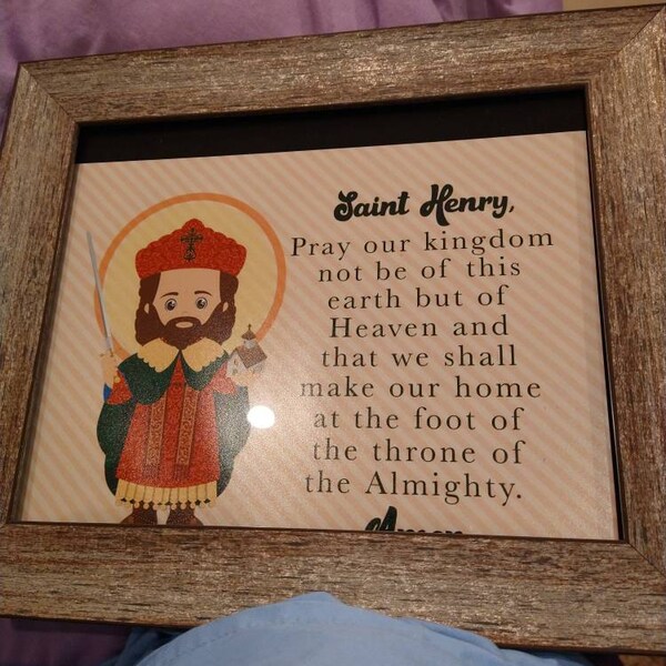 Saint Henry Poster Print. St Henry Wall Art Poster. Nursery Art. Kids ...