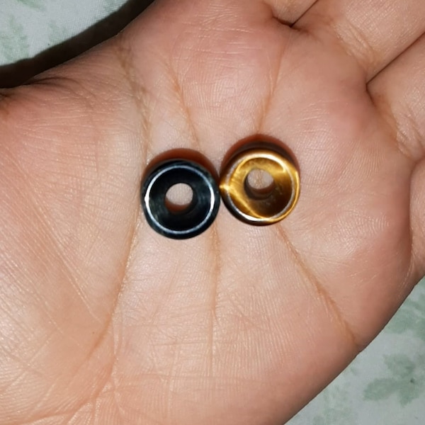 Stone Tunnel Plugs Gauges - Blue Tiger Eye Stone Tunnels - Double Flare ...