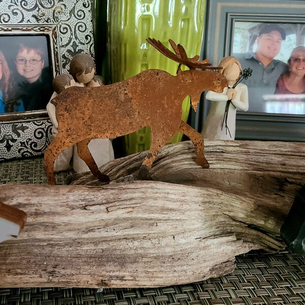 Rusty Moose, Moose Decor, Small Rusty Metal Moose, Moose Lover Gift ...