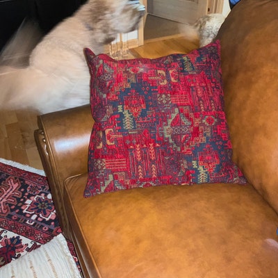 Any Size Red Turkish Kilim Throw Pillow Cover Dark Red - Etsy