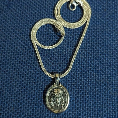 Saint Michael Commander Medallion, 2.5mm Spiga Neck Chain Sterling ...