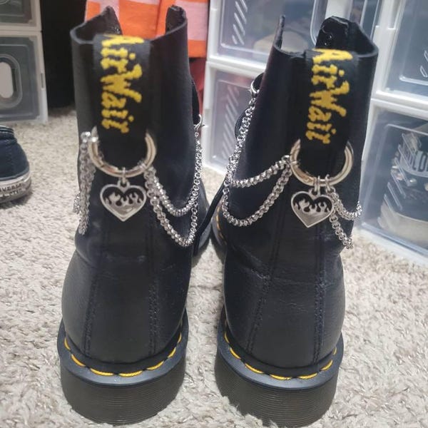 CUSTOM WORD NAME Boot Chain Charms Hardware Grunge Charm, Shoe ...
