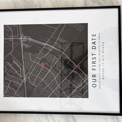 Custom Map Print, Custom City Map, Personalized Print, Travel Map Gift ...