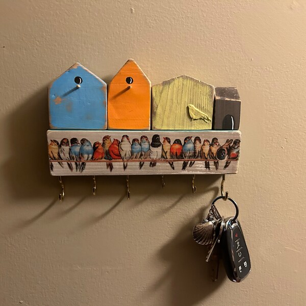 Custom Wooden Key Holder for a Wall With Your Unique Pattern ...