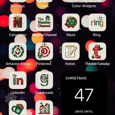HAND-MADE CHRISTMAS App Icons Festive Season Personalized Homescreen ...