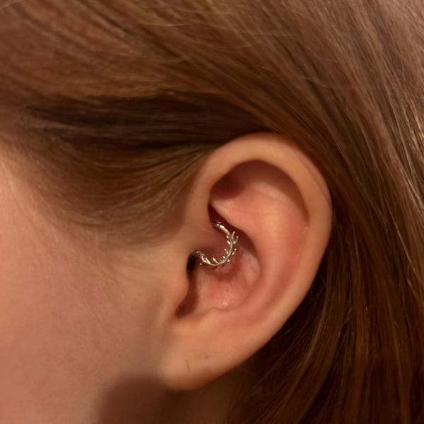 Implant Grade Titanium Chain Hoop Conch, Septum Ring Piercing F128 ...