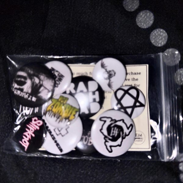 Heavy Metal And Rock Band Pinback Buttons Band Pins Music Pins Free Shipping On Orders 35