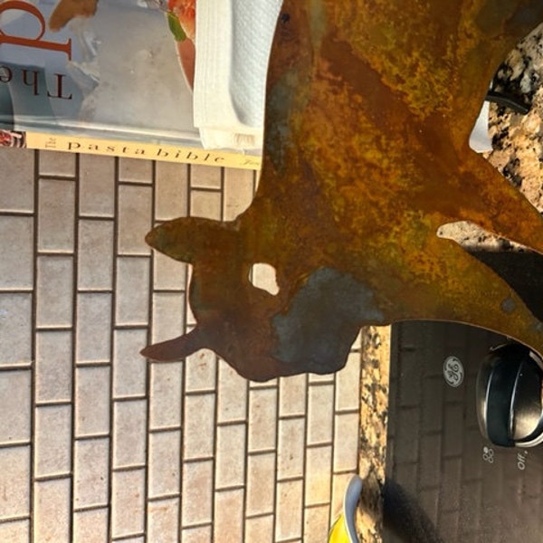 Rustic Metal Standing Rabbit Yard Art With Stake Steel Bunnies Metal ...