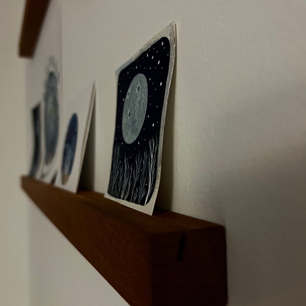 Wooden Picture Rail Shelf | Photo Rail Shelf | Solid Hardwood ...