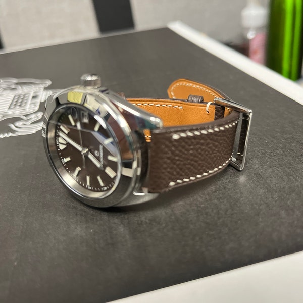 Dark Green Shell Cordovan (rally Strap) - Handmade Leather Watch Strap ...