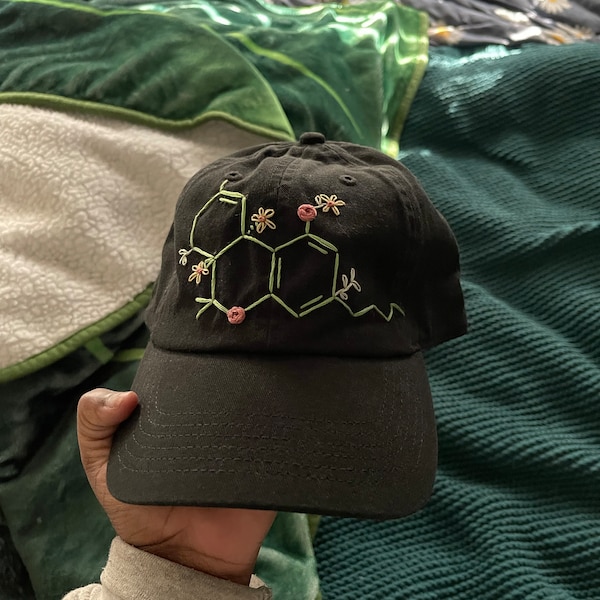 Custom Embroidered Chemical Structure Baseball Cap, Science Gift - Etsy