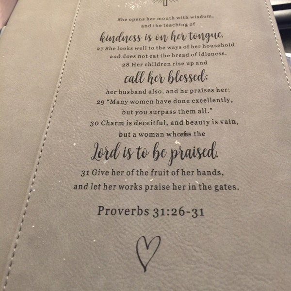 Custom Bible Cover With Cross, Personalized Bible Case, Leatherette ...