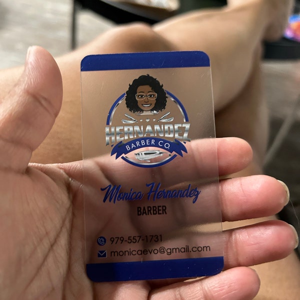 Transparent Business Card, Clear, QR Code, Pvc, Acrylic Frosty Plastic ...