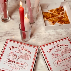 RETRO PIZZA BOX Personalised 7 Party Box. Small Pizza. Wedding Graze ...