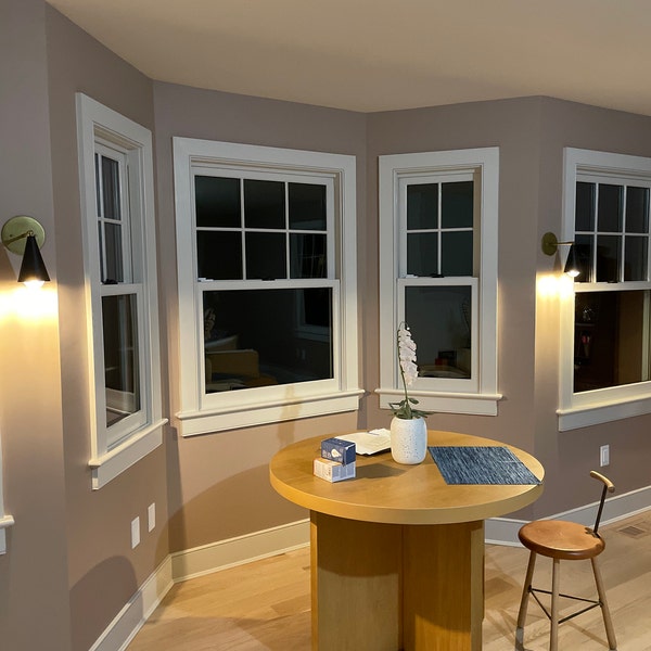 Task Wall Sconce - Brass Adjustable Swivel Wall Mount Spotlight Lamp ...