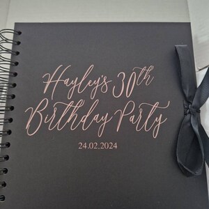 Personalised 40th Birthday Guestbook, 40th Scrapbook, Birthday Memory ...