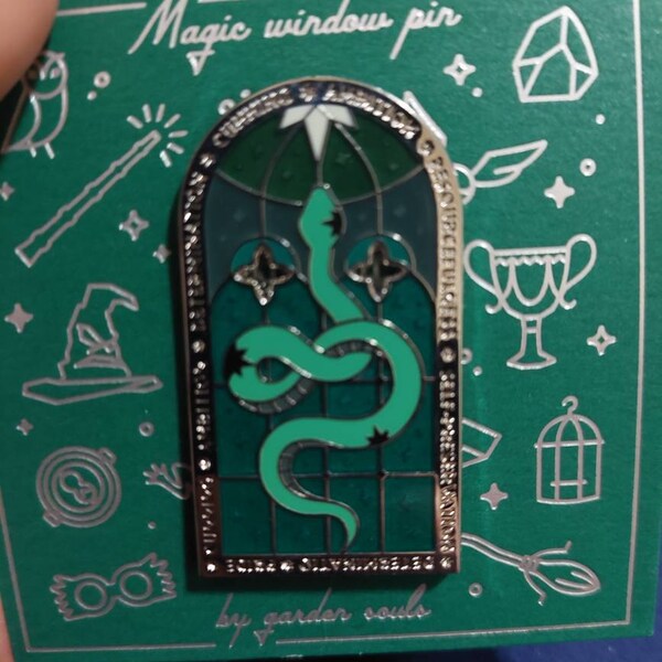 Stained Glass Magic Windows Enamel Pins Set - Etsy