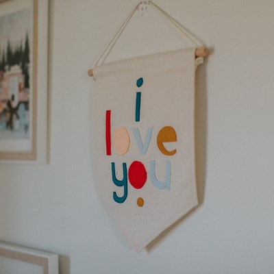 I Love You Wall Banner. - Etsy