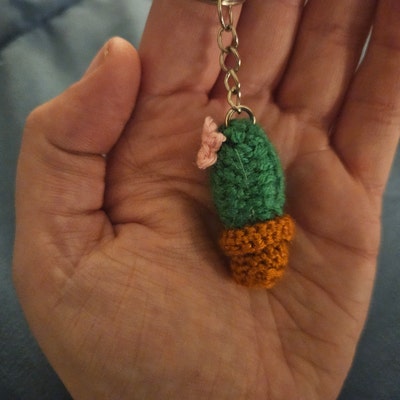 Crochet Mini Orange Keychain - Etsy