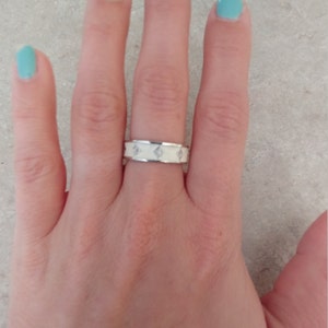 Hammered Abstract Large Chunky Angle Ring in Stainless Steel - Etsy