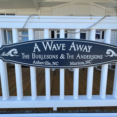 Personalized Custom PVC Sign for Your Beach Home Coastal Retreat 47x11 ...