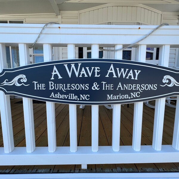 Personalized Custom PVC Sign for Your Beach Home Coastal Retreat ...