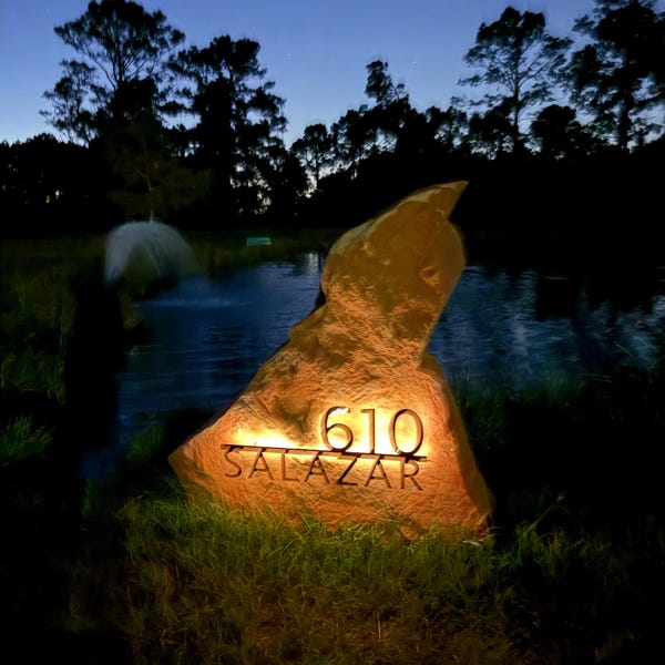 Custom Metal Address Sign for Rock Personalized Landscape Custom ...