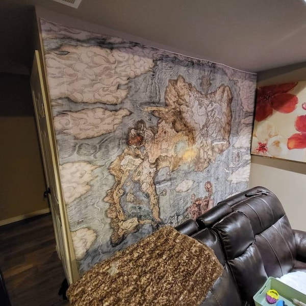 Elden Ring Lands Between Map Framed Poster, Elden Ring Map, High ...