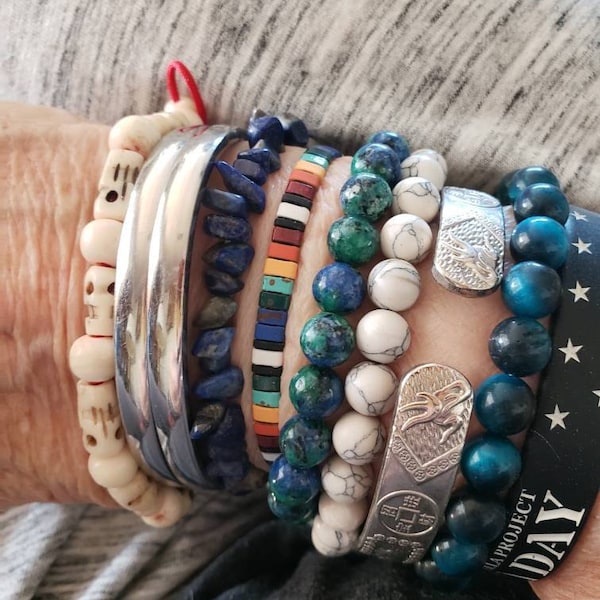 Crystal Beads Bracelet, Layering Bracelet, Adjustable String Bracelet ...