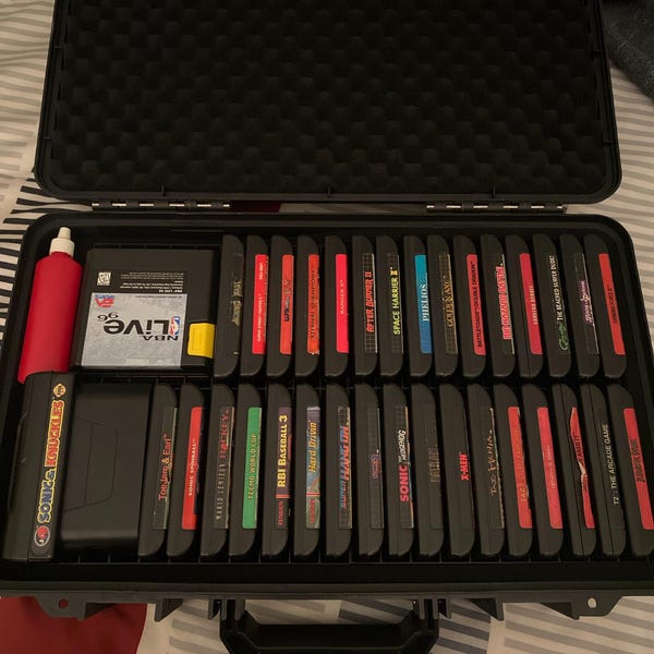 Super Nintendo SNES Game Cartridge Tray (holds 10) Rack/stand/storage ...