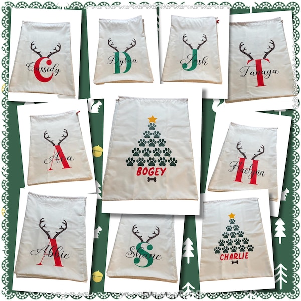 Santa Sack, Christmas Sack, Multiple Sizes, Blank Extra Large Santa Bag ...
