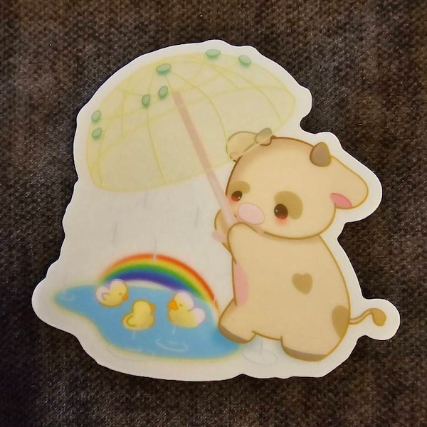 Ice Cream Cow Sticker Set, Kawaii Flavor Cow Vinyl Stickers ...