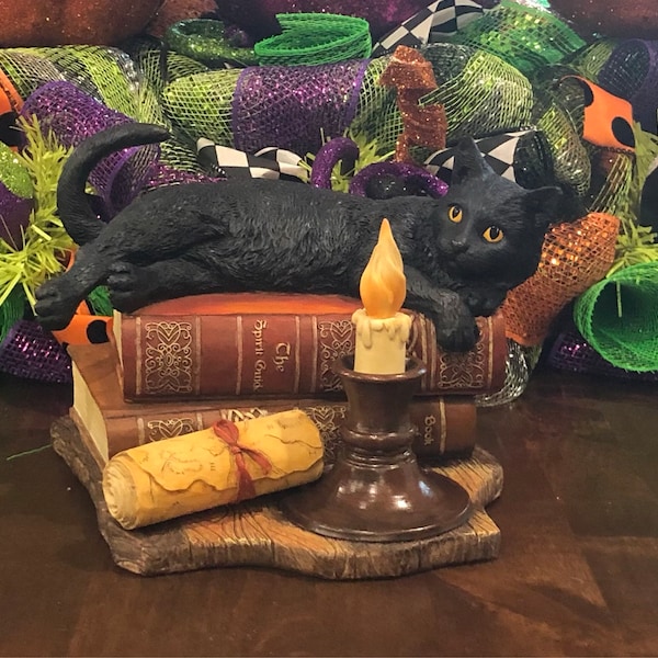Handmade Cat, the Witching Hour, , Lisa Parker Statue, Black Cat Home ...