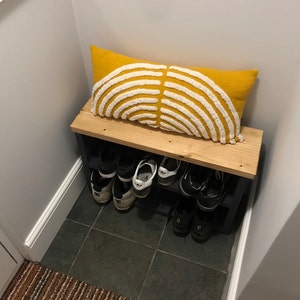 Bespoke Solid Rustic Shoe Rack Farmhouse Shoe Storage Handmade Rustic ...