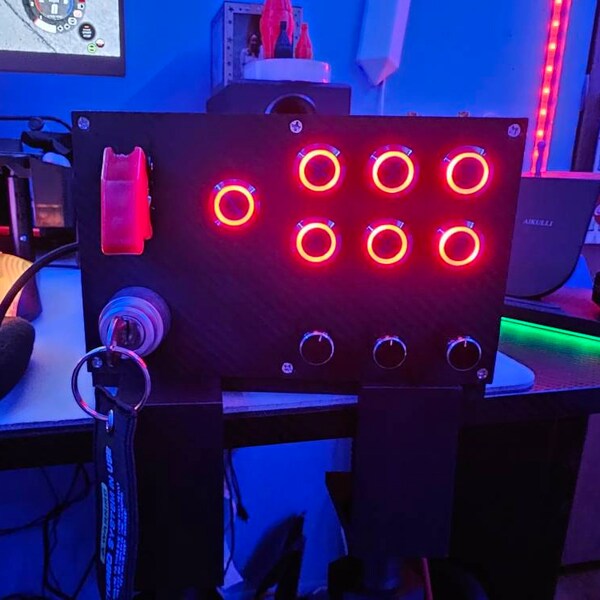 Curasim Controls Sim Racing Button Box Full-metal RGB Illuminated ...